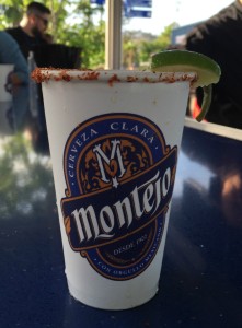 Homerun with Montejo Beer and Baseball